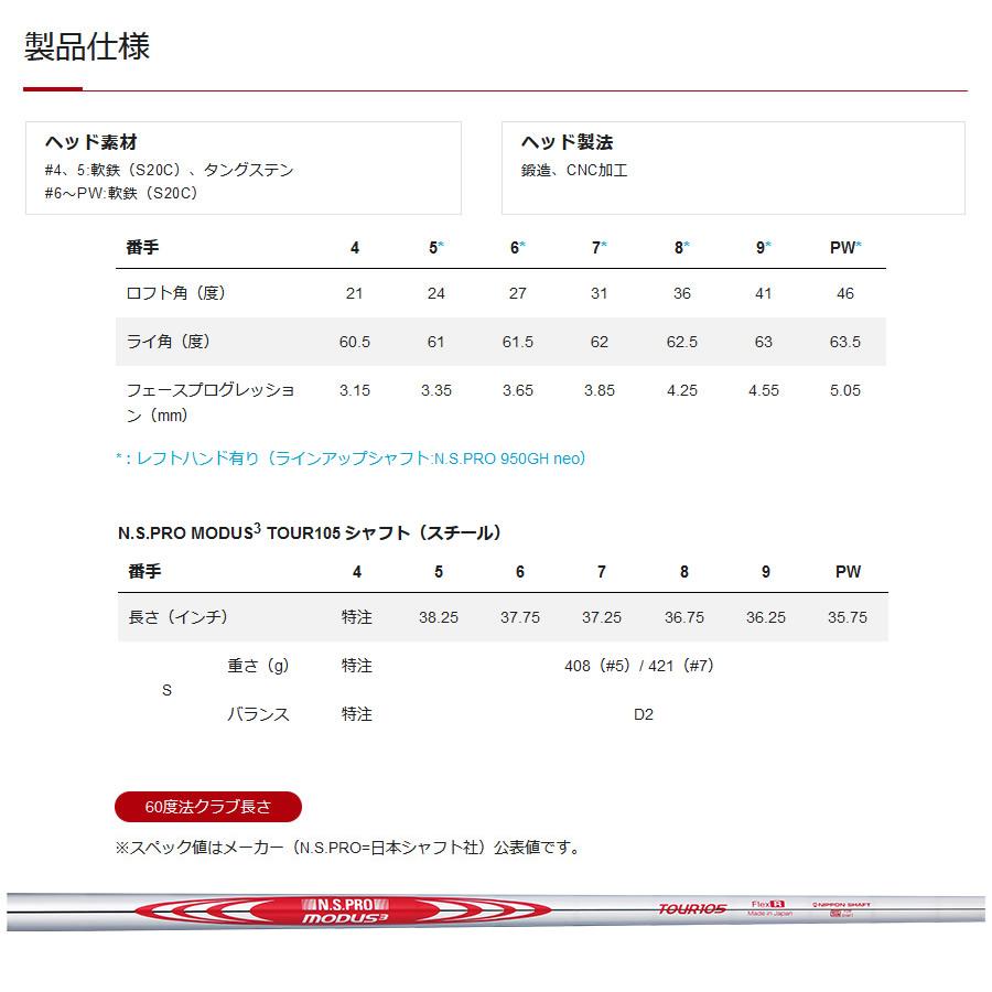 BRIDGESTONE GOLF 日本仕様 ブリヂストン 242CB+ プラス #5-PW 6本 アイアンセット N.S.PRO MODUS3 TOUR105 スチール フレックス：S ...