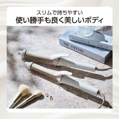 テスコム(TESCOM) TM763A-W ホワイト カール ヘアアイロン コテ 32mm