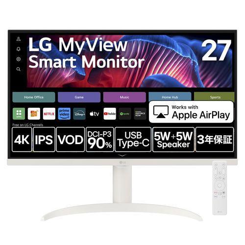 LGエレクトロニクス(LG) 27SR75U-W LG MyView Smart Monitor 27型 4KwebOS搭載モニター : イー ...