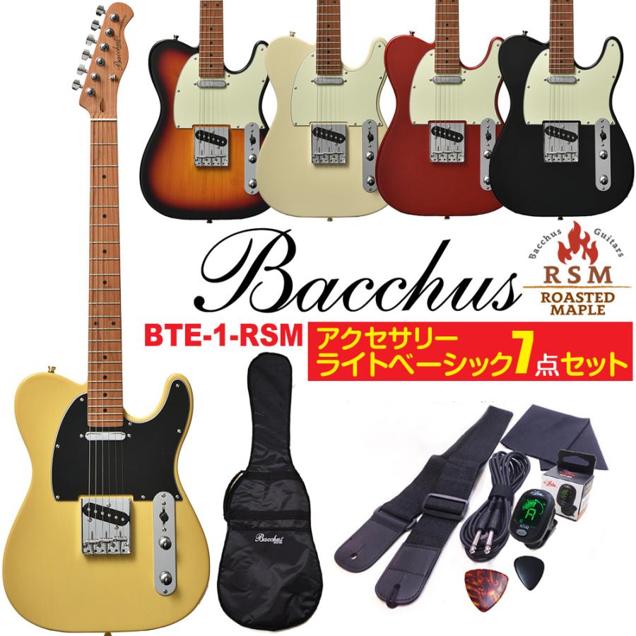 Bacchus BTE-1-RSM/M バッカス エレキギター 初心者 入門 7点 ライトベーシック セット : EbiSound ギターとウクレレのセット専門店 - 通販 - Yahoo ...