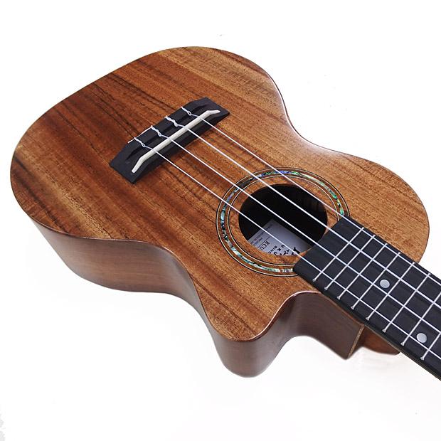 キワヤ ウクレレ KCU-2C コンサート・カッタウェイ famousチューナー付 Kiwaya (ウクレレソロ）(フェイマス)(u ...