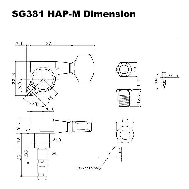 ゴトー ギター ペグ GOTOH SG381 HAP-M 01 C(クローム) L3R3 両側 6個セット 【SG381HAPM-01/C/L3R3】 : EbiSound ギターとウクレレの ...