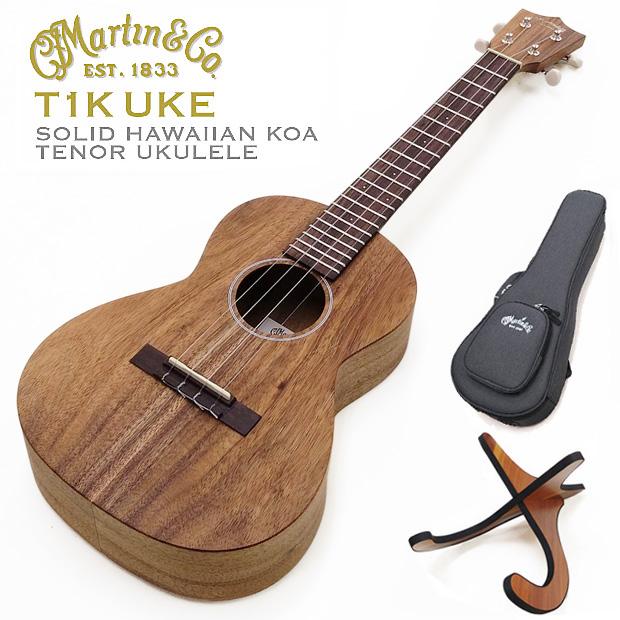 MARTIN Martin マーチン ウクレレ T1K Uke テナー #38214 ハワイアンコア単板 木製スタンド付き(米国ブランド)(華やかな音色) (u) : EbiSound ギター ...