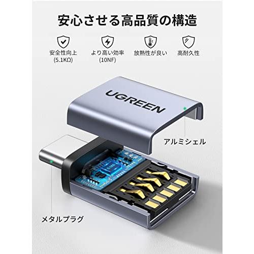 UGREEN USB Type C 変換アダプター USB3.2 Gen1 高速転送 タイプC 2個セット Thunderbolt 3 OTG対 : えびすストア - 通販 - Yahoo ...