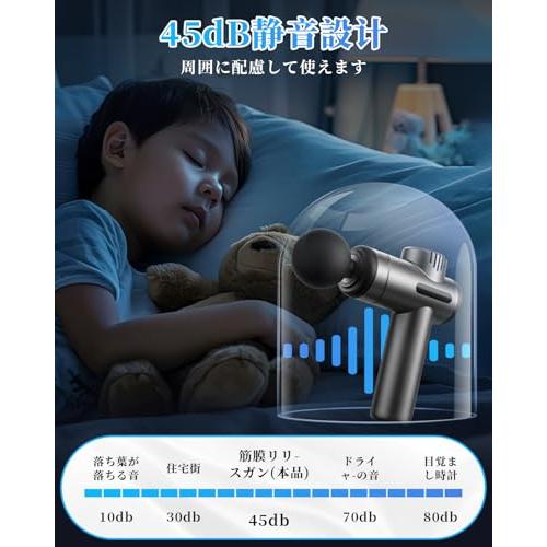 筋膜リリースガン Mucuru ハンディガン AI自適応モード付き MINI 筋膜リリース 筋膜ガン 6種類ヘッド付き 6段階強力振動 ...