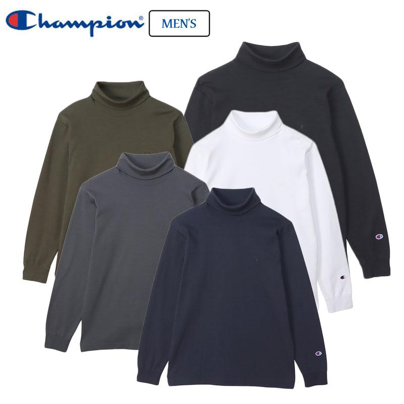 Champion チャンピオン タートルネックロングスリーブTシャツ24FW メンズ 長袖 ロングTシャツ カットソー スポーツウェア アウトドア 普段着 C3-Y435 2024秋冬 ...