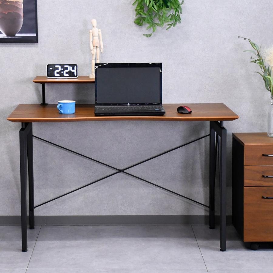デスク 120cm 北欧 おしゃれ パソコンデスク 幅120 机 学習デスク ウォールナット 木製 書斎机 シンプル 事務所 オフィス家具 ...
