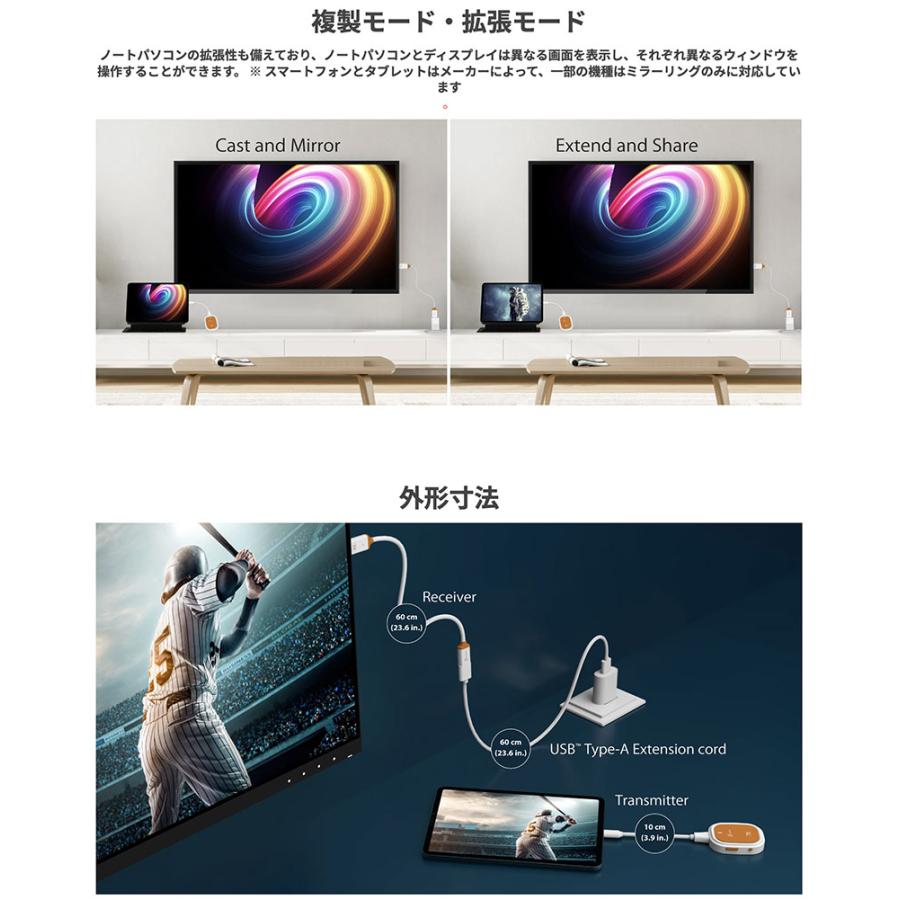 j5 create JVAW61 ScreenCast USB-C Wireless Display HDMIワイヤレス送受信機 ジェイ ...