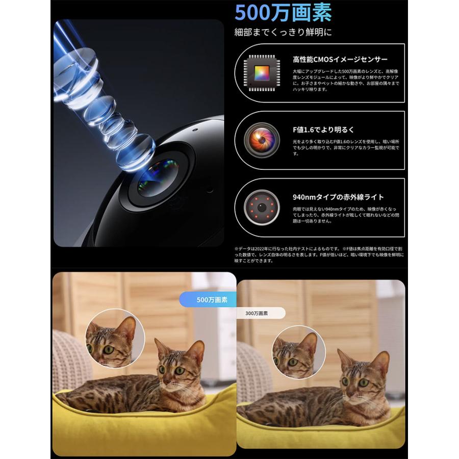 SwitchBot 見守りカメラPlus 5MP 500万画素 W4001100 屋内カメラ スイッチボット スマートホーム ネコポス不可 : キットカット アネックス - 通販 ...