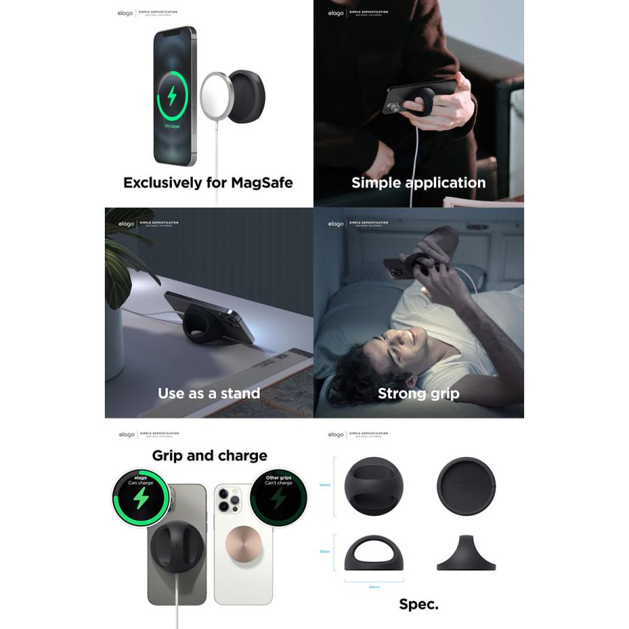 elago GRIP STAND MagSafe対応 充電グリップスタンド エラゴ ネコポス不可 : キットカットヤフー店 - 通販 ...