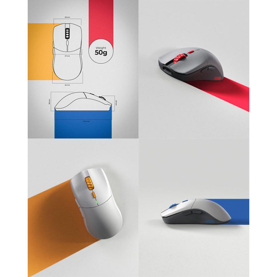 GLORIOUS Glorious Series One PRO Wireless 2.4GHz ワイヤレス ゲーミングマウス Vidar ...