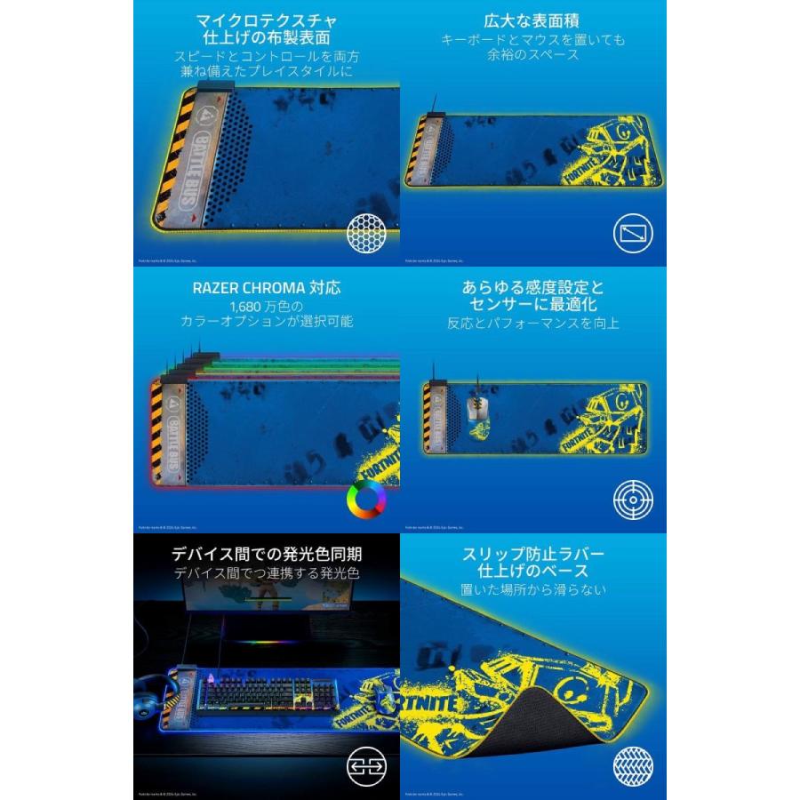 Razer レーザー Goliathus Extended Chroma Fortnite Edition マルチライティング ゲーミング ...