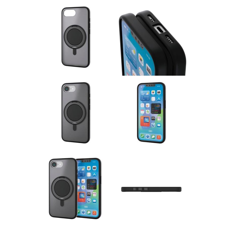 ELECOM（エレコム） ELECOM iPhone 16e ハイブリッドケース MAGKEEP スタンド マットブラック PM-A25SMAGSTBK : キットカットヤフー店 - 通販 ...