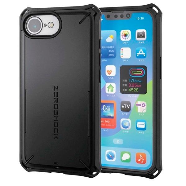 ZEROSHOCK エレコム ELECOM iPhone 16e ハイブリッドケース Solid Plus ブラック PM-A25SZEROSPBK : キットカットヤフー店 - 通販 ...