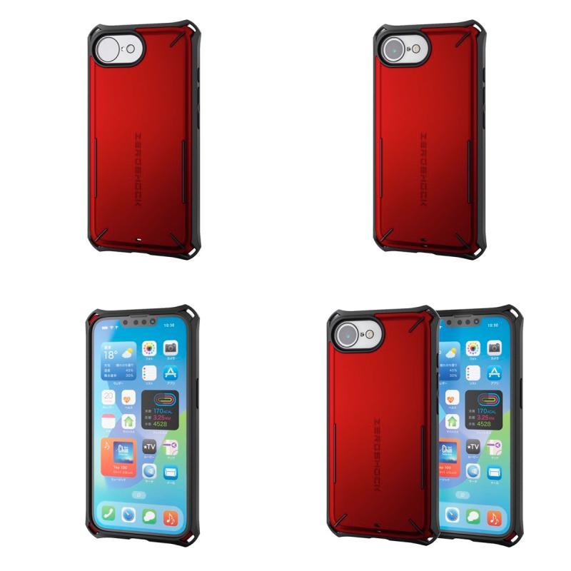 ZEROSHOCK エレコム ELECOM iPhone 16e ハイブリッドケース Solid Plus レッド PM-A25SZEROSPRD : キットカットヤフー店 - 通販 ...