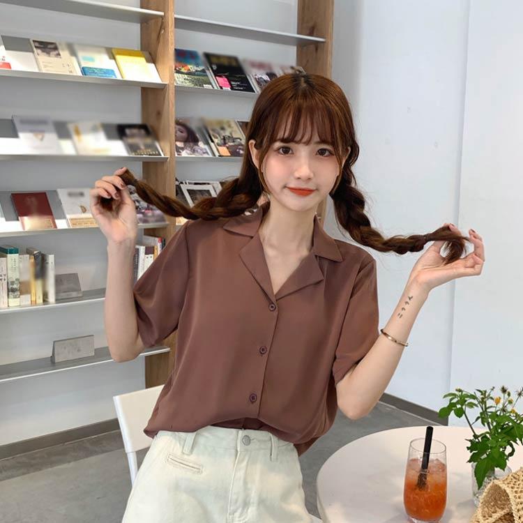 オーバーサイズ オープンカラーシャツ カジュアル 半袖 サマージャケット ブラウス 開襟シャツ カジュアルシャツ Vネック 送料無料 レディース 薄手 :back727971:EC SHOP ...