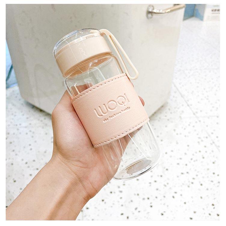 ウォーターボトル 水筒 ガラス 340ml 480ml 大容量 断熱カバー付き フィルター付き 透明 ガラスカップ 漏れない ボトル マイボトル クリ : EC SHOP RON - 通販 ...