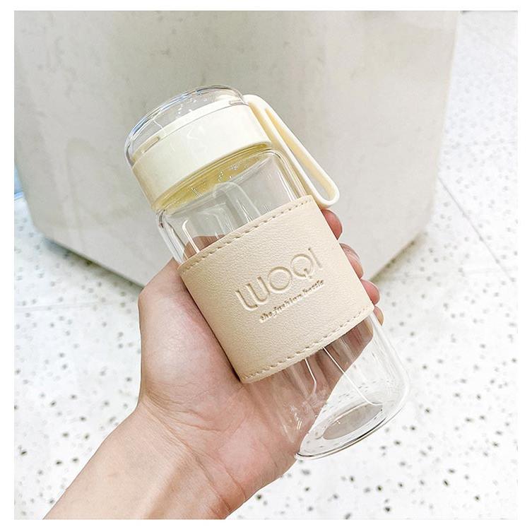 ウォーターボトル 水筒 ガラス 340ml 480ml 大容量 断熱カバー付き フィルター付き 透明 ガラスカップ 漏れない ボトル マイボトル クリ : EC SHOP RON - 通販 ...