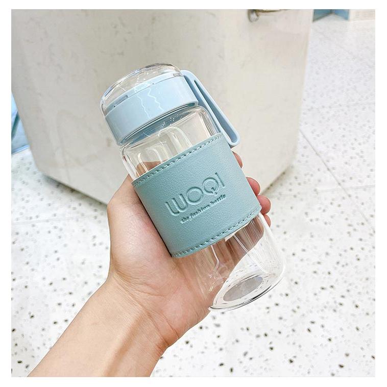 ウォーターボトル 水筒 ガラス 340ml 480ml 大容量 断熱カバー付き フィルター付き 透明 ガラスカップ 漏れない ボトル マイボトル クリ : EC SHOP RON - 通販 ...