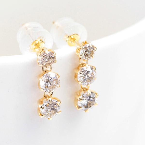 ダイヤモンド ピアス スリーストーン シャンパンブラウン レディース プラチナ 18金 18k K18 ゴールド 1.0ct ダイヤピアス : ジュエリーエクセレンテ - 通販 - Yahoo ...
