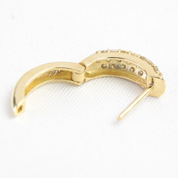 フープピアス ピアス パヴェ ダイヤモンド K18YG 18k 18金 ゴールド 小さめ ぷっくり 可愛い 0.3ct : ジュエリーエクセレンテ - 通販 - Yahoo!ショッピング