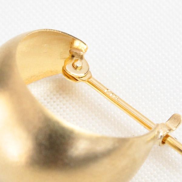 フープピアス 18k 10×13mm k18 18金 地金ピアス フープ ピアス ムーンピアス マットタイプ 輪っか レディース 日本製 1ペア 両耳用 : 015-10-13g ...