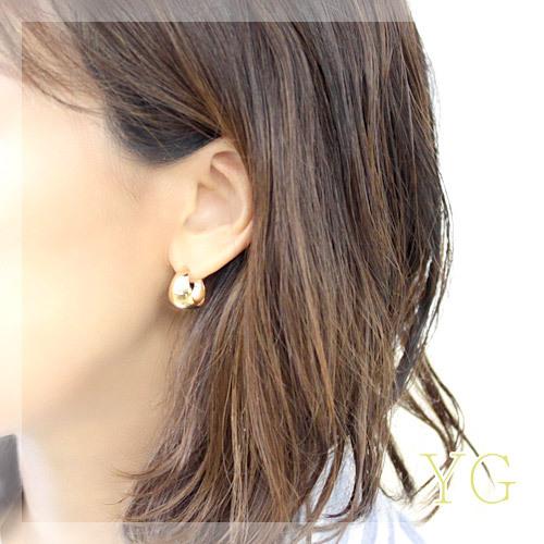 フープピアス 18k 10×15 K18 18金 ゴールド 地金ピアス フープ フープピアス 18k 10×15 K18 18金 ゴールド 地金ピアス フープ