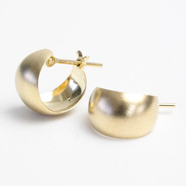 フープピアス 18k 7×10 k18 18金 地金ピアス フープ ピアス ムーンピアス マットタイプ 輪っか レディース 小さめ 日本製 1ペア 両耳用 : ジュエリーエクセレンテ - 通販 ...