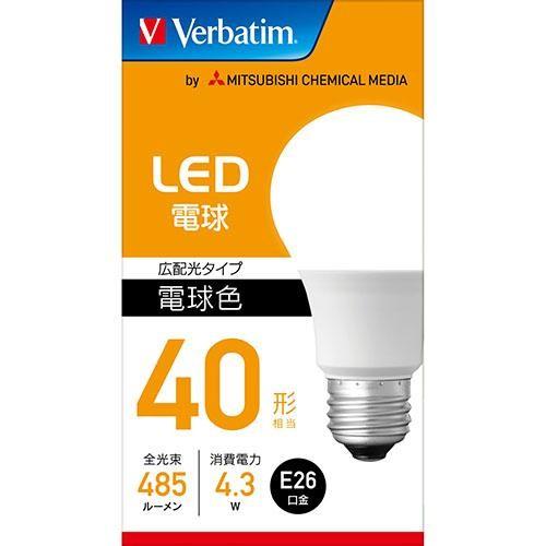 三菱ケミカルメディア LDA4L-G/LCV2 LED電球 広配光(電球色) E26口金 40W形相当 485lm : ECカレント - 通販 ...