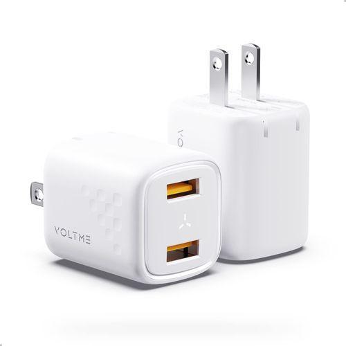 ボルトミー(VOLTME) V2078 ホワイト USB AC充電器 Revo 12 Duo 2.4A USB-A×2ポート 折りたたみ式 ...