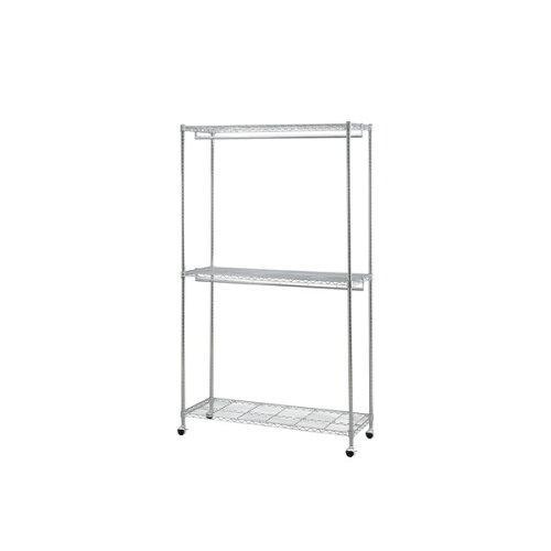 アイリスオーヤマ メタルラック ハンガーラック 幅120×奥行46×高さ210cm ラック 棚 シェルフ 収納ラック キッチン ...