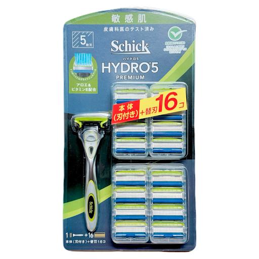 schick シック ハイドロ5プレミアム 5枚刃 敏感肌用 本体+替刃16個 Schick 緑 : ECkawaストア - 通販 - Yahoo!ショッピング