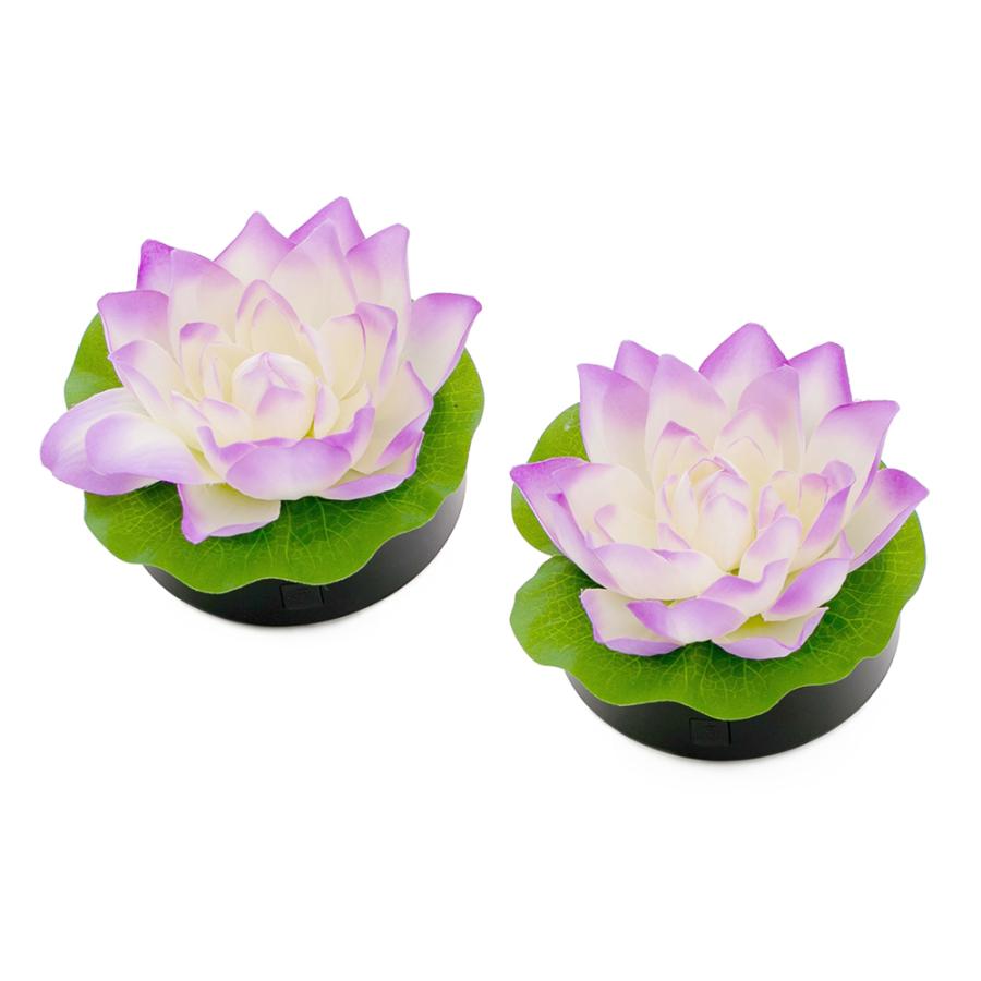まとめ買い 5個セット ロータス~蓮花 はすはな~ 紫 ほんのり虹色 灯 彩り美しい 蓮の花 盆提灯 仏具 ライト インテリア 灯る虹色ライト Eclea : Eclea あなたの暮らしを幸せ ...