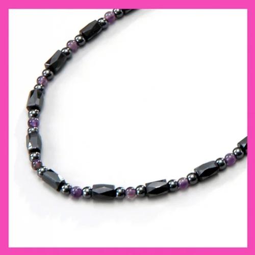 NEW天然石入りヘマタイトネックレス（アメジスト） : Eclea あなたの暮らしを幸せにする雑貨のお店 - 通販 - Yahoo!ショッピング