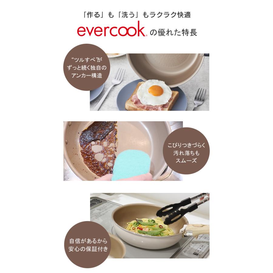 evercook フライパン 28cm IH 選べる エバークック 着脱式専用 エクリティ限定モデル アイボリー IH対応 EIDFP28RIV2 ドウシシャ PFOA不使用 : エクリティ ...