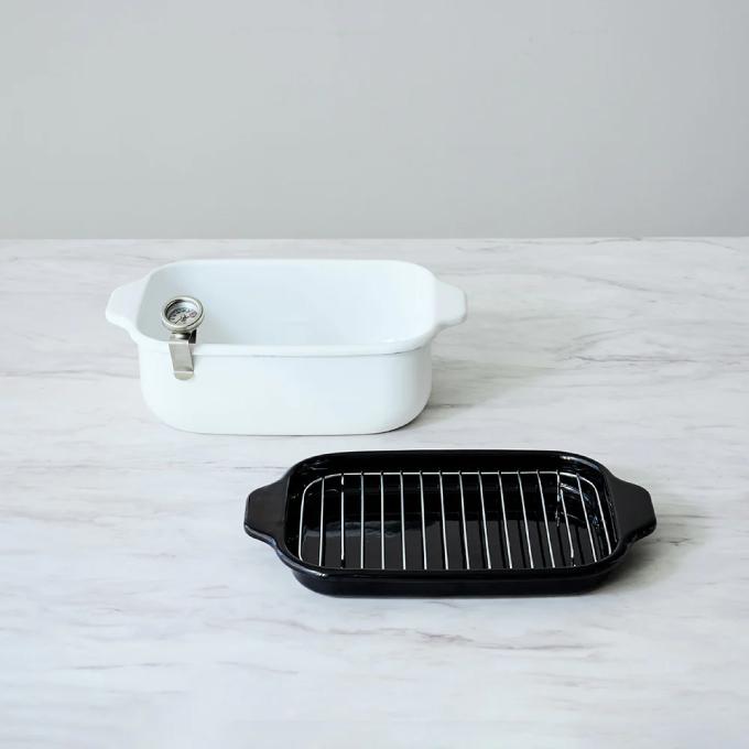 富士ホーロー 角型天ぷら鍋ワイド TP-22K.W : エクリティ - 通販 - Yahoo!ショッピング