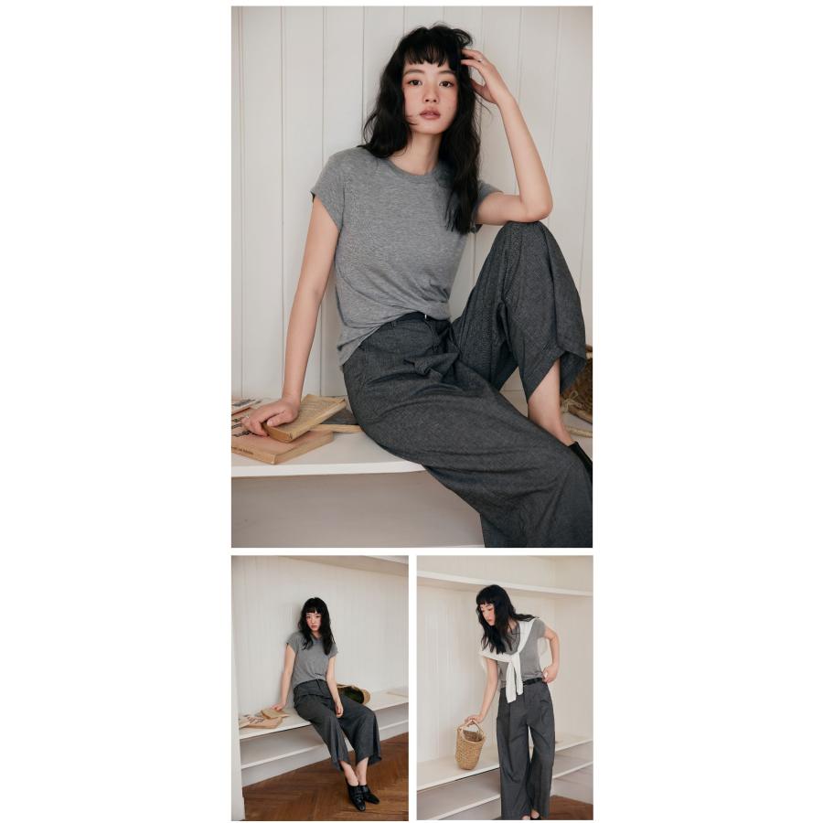 Tシャツ 半袖 レディース クルーネック トップス テンセル ウール プルオーバー 夏 秋 春 柔らかい カットソー tシャツ ゆったり 無地 おしゃれ ゆるっと きれい : EC Logic ...