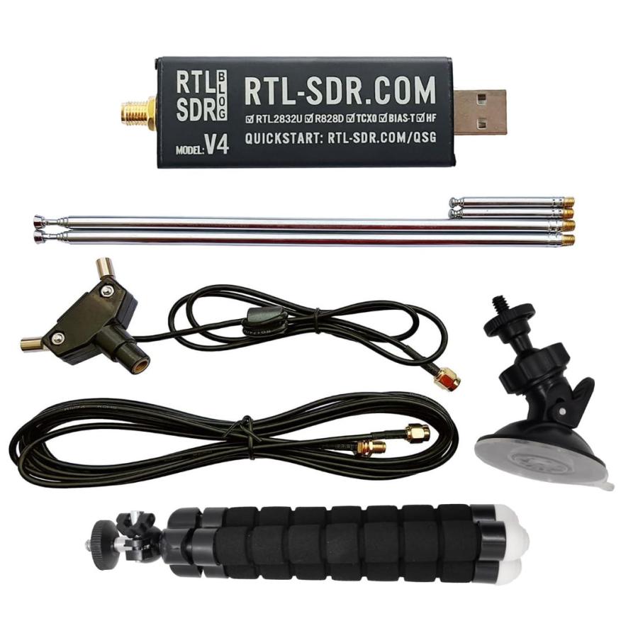 RTL-SDR Blog V4 R828D RTL2832U 1PPM TCXO HF Bias Tee SMA Software Defined Radio with Dipole ...