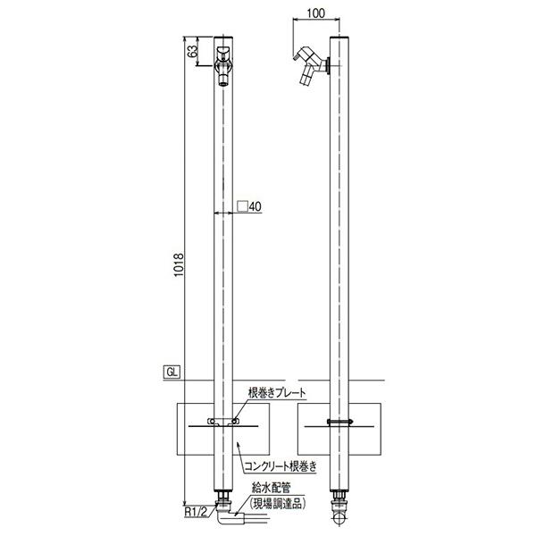 オンリーワン アクアルージュ ヘアライン TK3-SKS 立水栓 おしゃれ :tk3-sks:環境生活 Yahoo!店 - 通販 - Yahoo!ショッピング