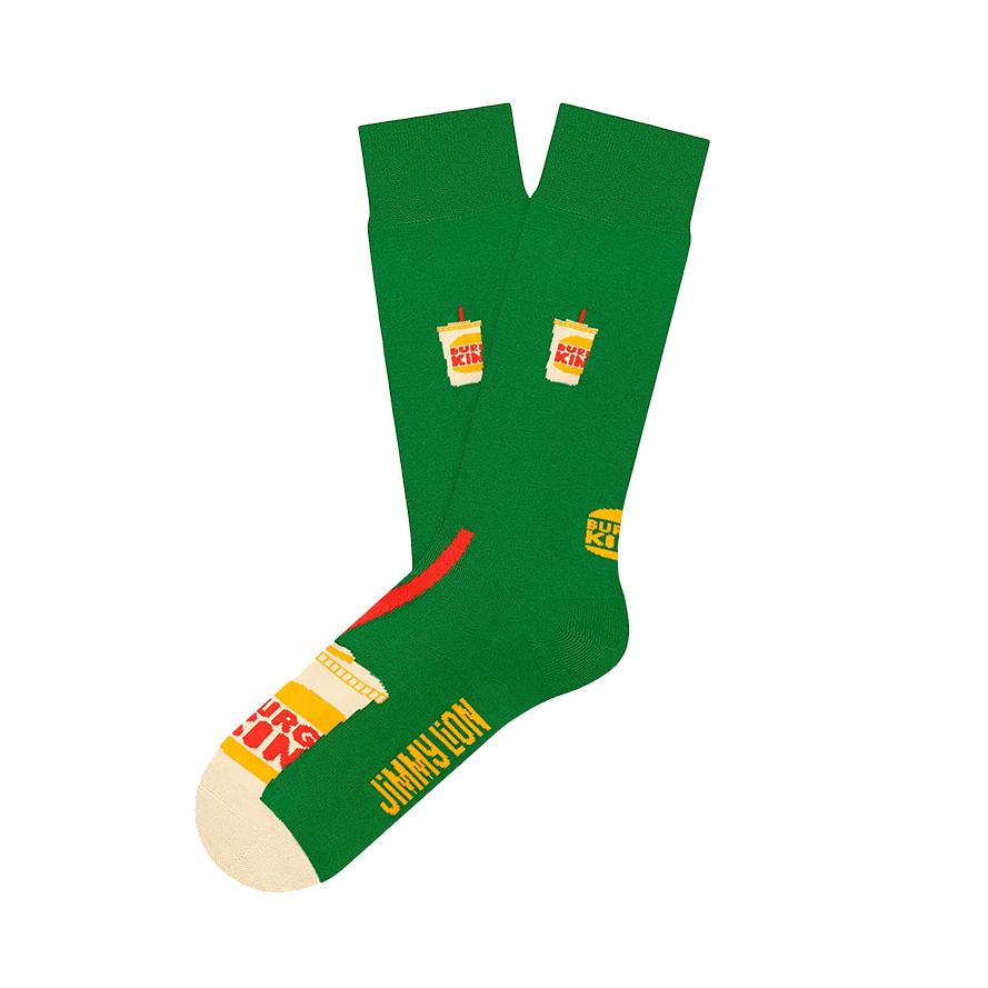 JIMMY LION Socks ソックス 靴下 BURGER KING バーガーキング ブラック グリーン 緑 ユニセックス メンズ ...