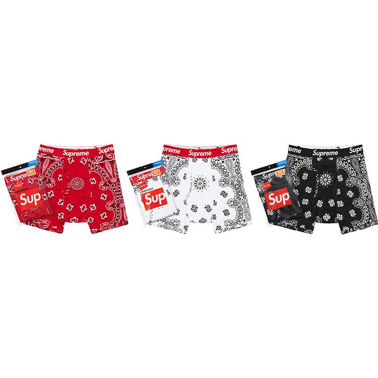 Supreme Supreme/Hanes Bandana Boxer Briefs (2pack) シュプリームxへインズ バンダナ柄 ...