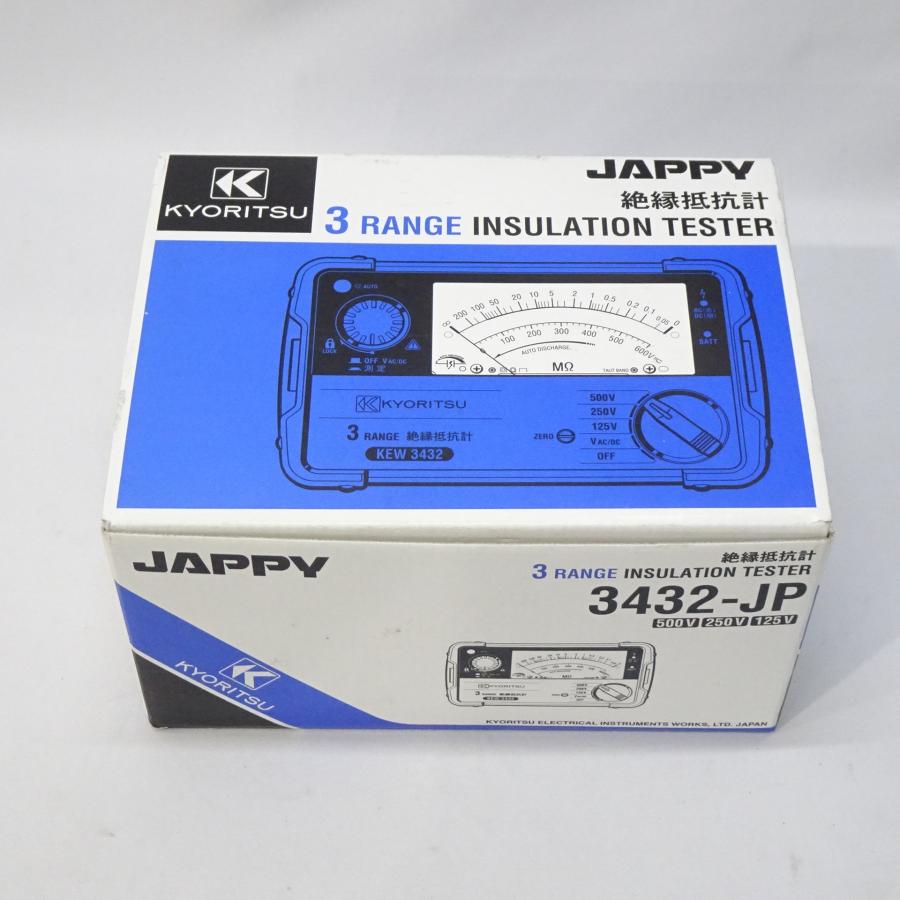 【USED】KYORITSU 共立 絶縁抵抗計 3432-JP KEW3432 500V/250V/125V : kew3432-used ...