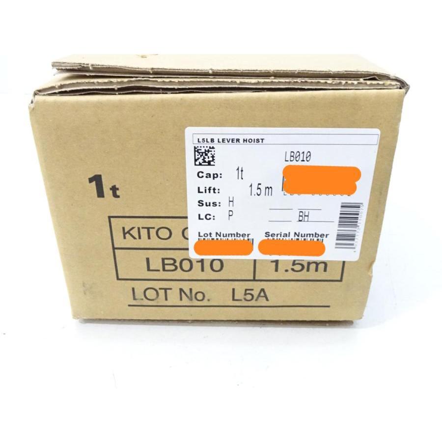 【未使用】KITO キトー レバーブロック LB010 1.5m L5A 1t 1000Kg ★1 : エコエイト - 通販 - Yahoo!ショッピング