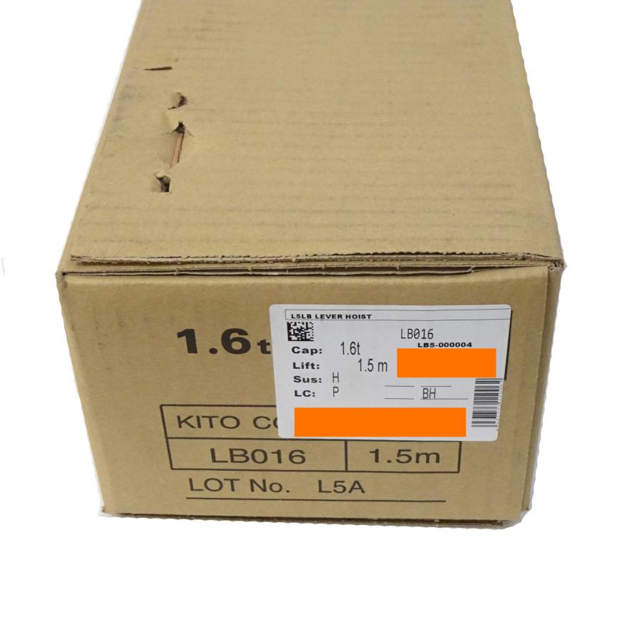 【未使用】KITO キトー レバーブロック LB016 1.5m 1.6t 1600Kg ★1 :LB016-1:エコエイト - 通販 - Yahoo!ショッピング
