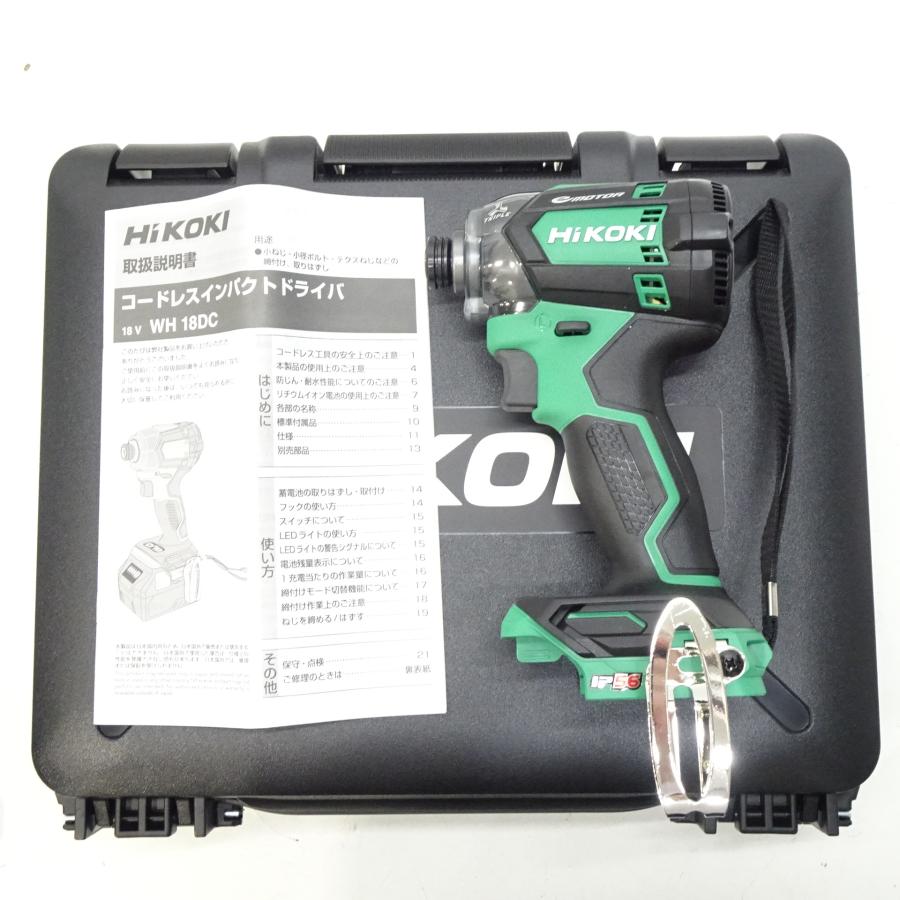 HiKOKI 【新品】HiKOKI ハイコーキ 18V インパクトドライバ WH18DC グリーン 緑 本体 ケース ★6 日立 インパクト ...