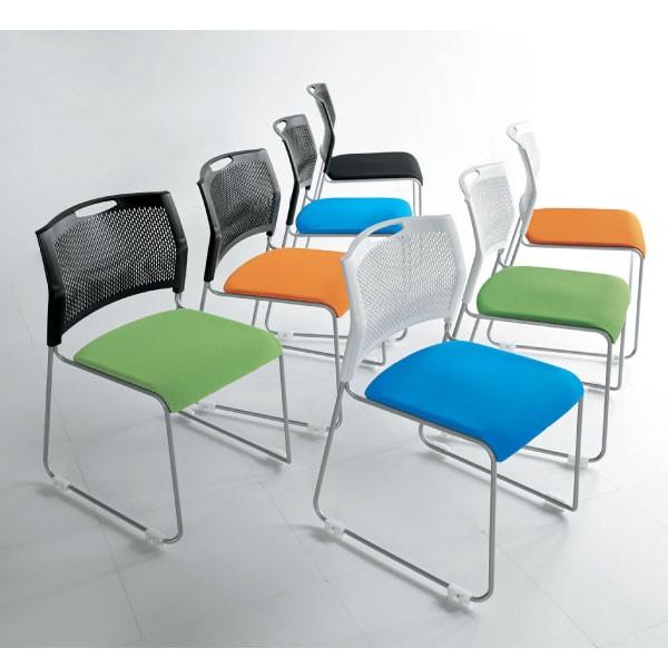 ミーティングチェア（布張り/背ブラックタイプ） FRS-10 W514×D537×H777mm : エコフィット - 通販 - Yahoo!ショッピング