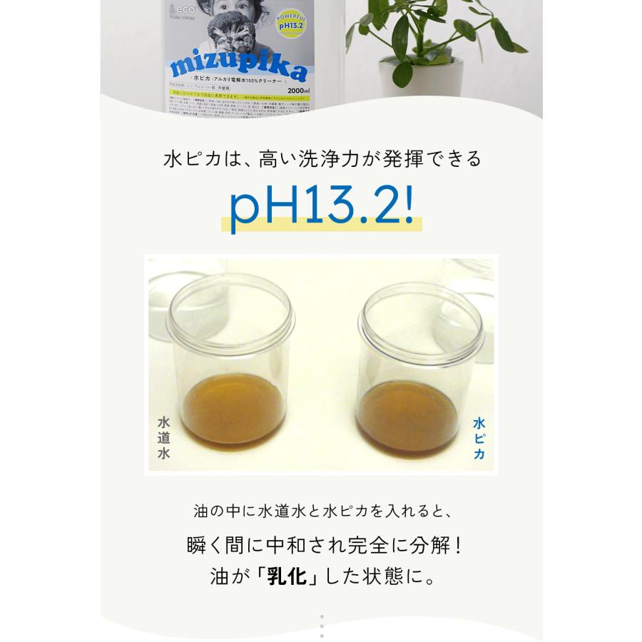 pH13.2 アルカリ電解水 水ピカ 2L＋300mlスプレー マルチクリーナー 万能クリーナー 掃除 洗剤 除菌 消臭 油汚れ キッチン コンロ : エコアイデア - 通販 - Yahoo ...