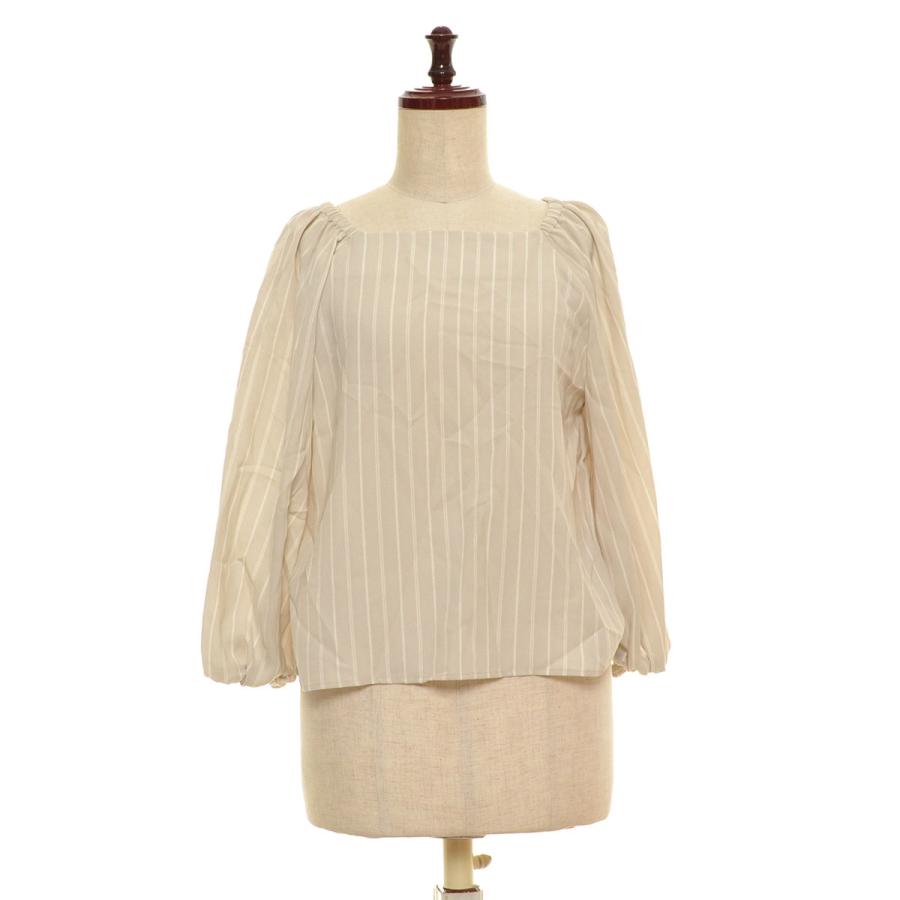 N.Natural Beauty Basic 424880 NATURAL BEAUTY BASIC オフショルボリュームパフブラウス プルオーバー サイズM レディース グレージュ ベージュ ...