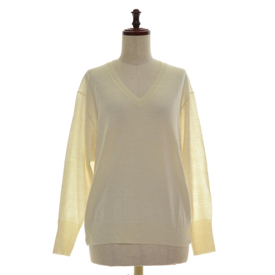 ユニクロ 444796 UNIQLO ウールニット エクストラファインメリノリラックスフィットVネックセーター 長袖 421710 サイズM ...