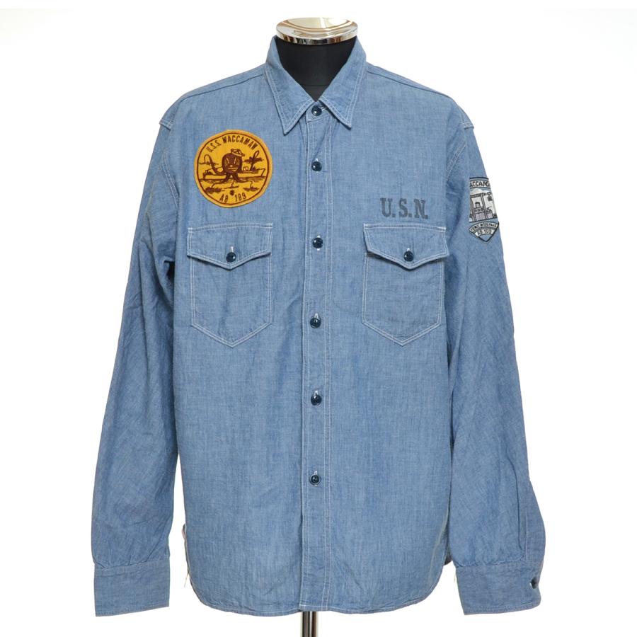 THE REAL McCOY'S 489228 ザリアルマッコイズ カスタムシャンブレーシャツ 長袖 USS WACCAMAW MS20003 ...
